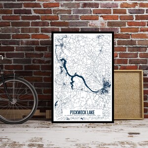 Pickwick Lake Printable Map, Alabama Wall Art, Pickwick Lake Print ...