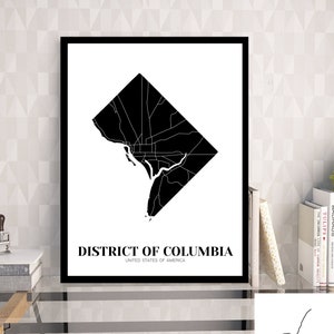 Map of Washington DC Printable, DC Map Print, Printable DC Map Poster ...