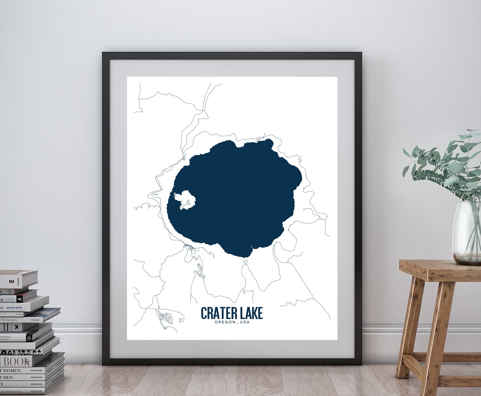 Crater Lake Printable Map, Crater Lake Map, Crater Lake Oregon Print ...