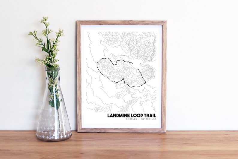 The Landmine Loop Trail Topographic Map, Printable Mountain Biking Map ...