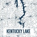 Kentucky Lake Printable Map Poster, Kentucky Lake Digital Download ...