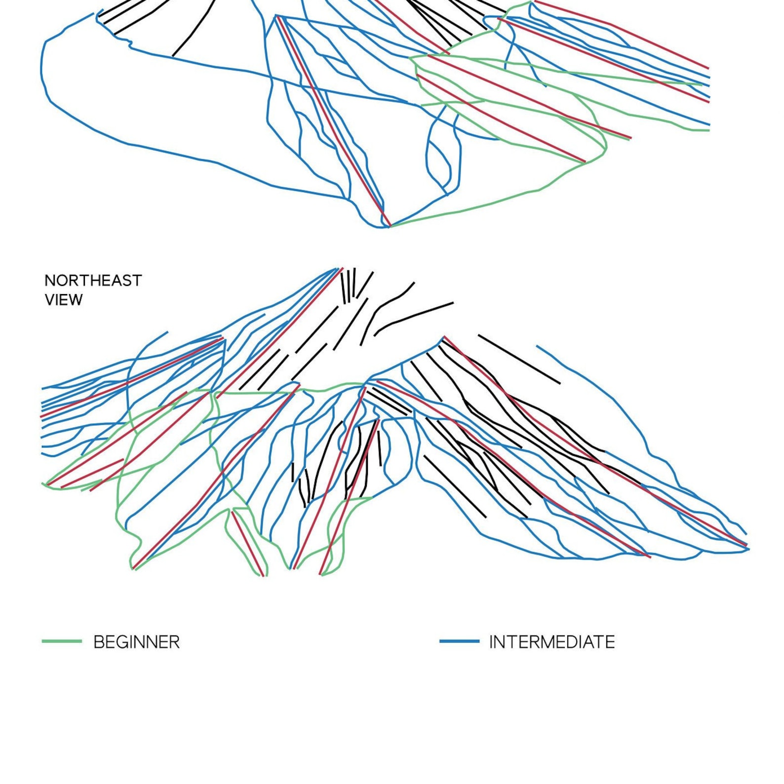 Mt. Bachelor Ski Area Trail Map 16x20 Mt - Etsy