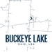 Buckeye Lake Ohio Printable Map Buckeye Lake Map Poster - Etsy