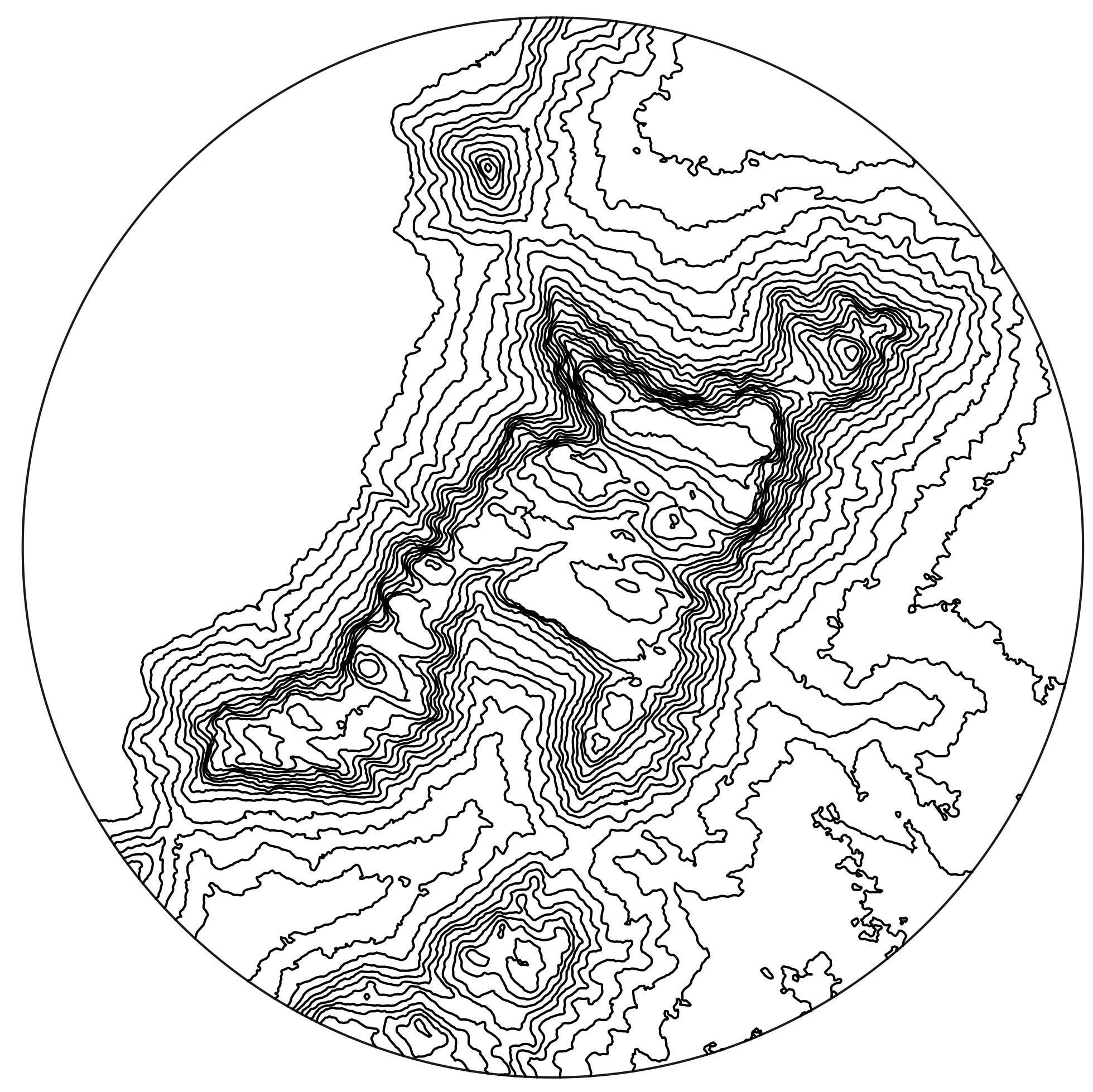 Table Mountain Topographic Map Cape Town Map South Africa | Etsy