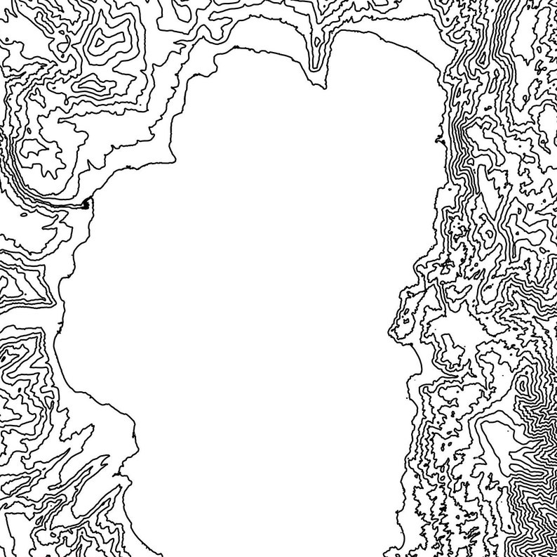 Lake Tahoe Printable Topographic Map Lake Tahoe Map Lake | Etsy