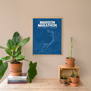 Madison Marathon Course Map 2021, Marathon Map Art, Custom Marathon Map ...