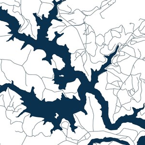 Prettyboy Reservoir Maryland Printable Map Maryland Wall Art - Etsy