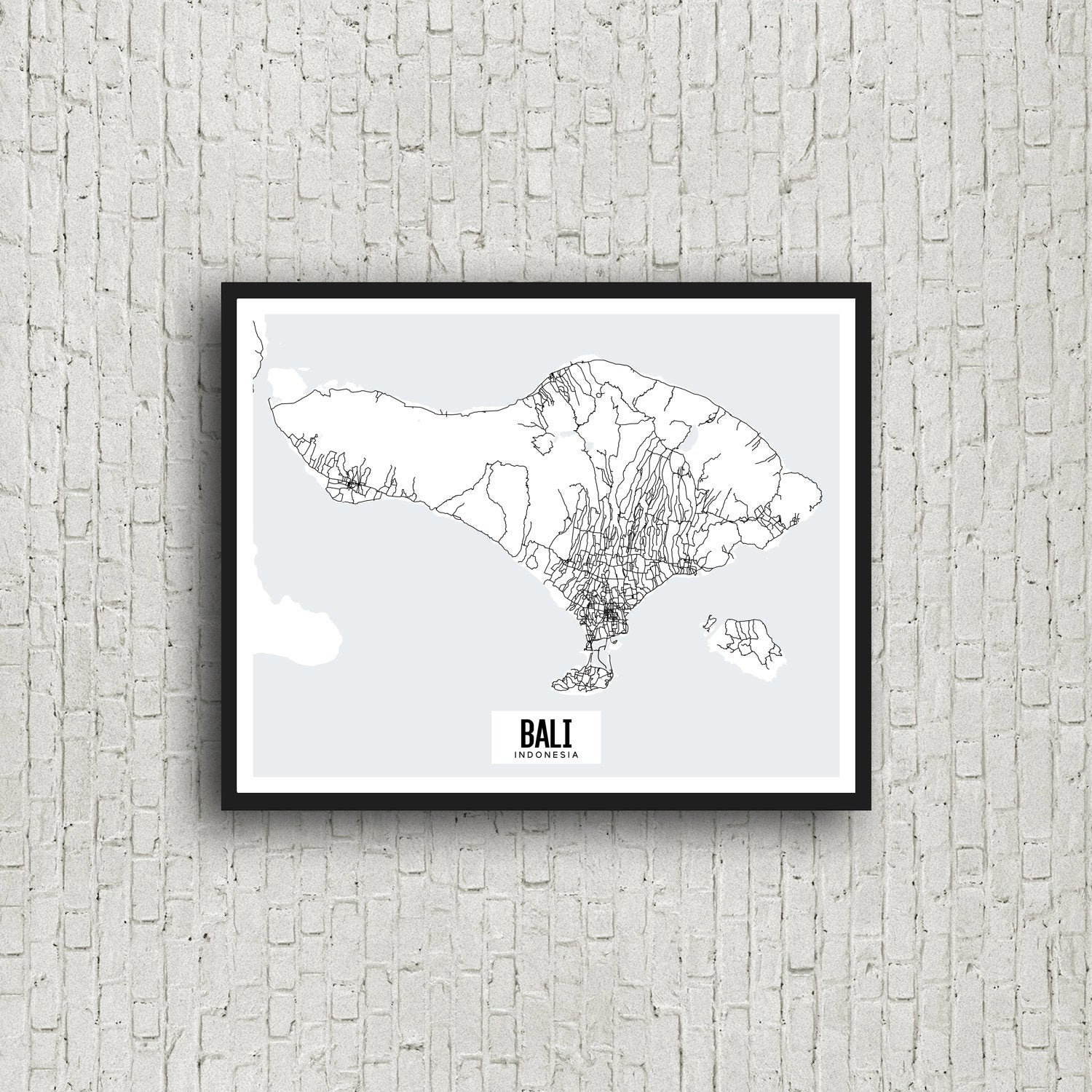 Bali Indonesia Printable Map Bali Map Art Indonesia Map - Etsy Canada