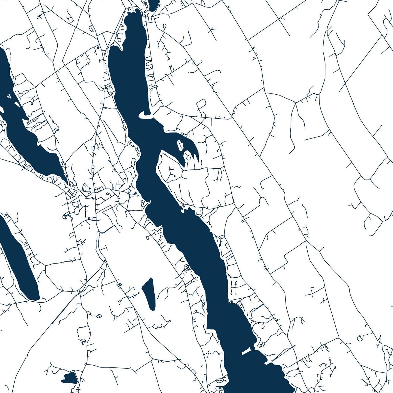 Long Lake Lake Map, Long Lake Maine Print, Long Lake Naples Maine Map ...