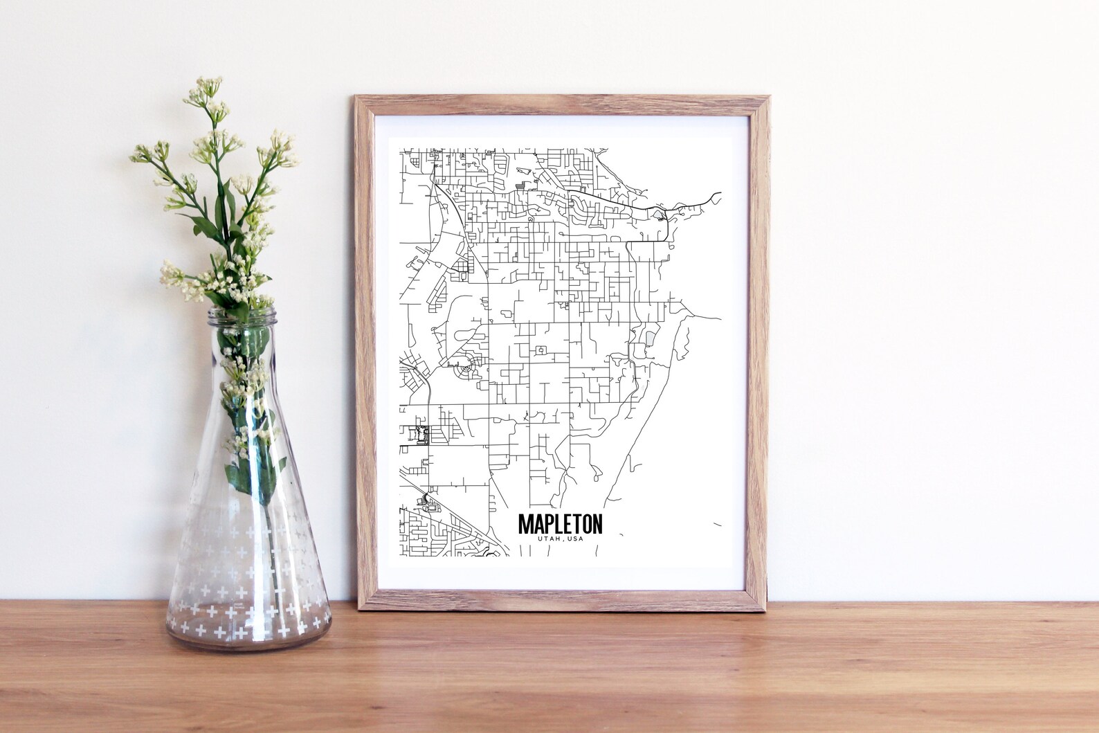 Mapleton Utah Printable Map Mapleton Map Art Mapleton UT - Etsy