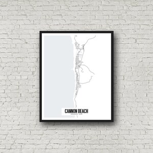 Cannon Beach Oregon Map Printable, Oregon Wall Art, Pacific Northwest ...