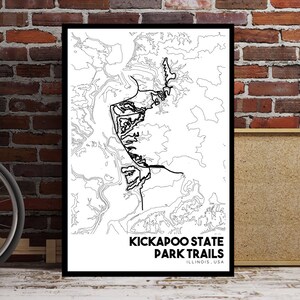 Kickapoo State Park Mountain Bike Trails Map Printable - Etsy