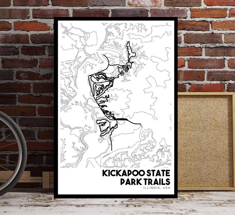 Kickapoo State Park Mountain Bike Trails Map Printable | Etsy