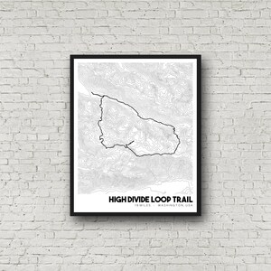High Divide Loop Trail Topographic Map Printable High Divide - Etsy