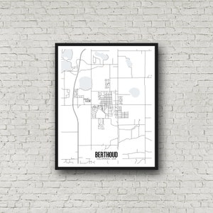 Berthoud Colorado Printable Map, Berthoud Map Art, Colorado Map Art ...