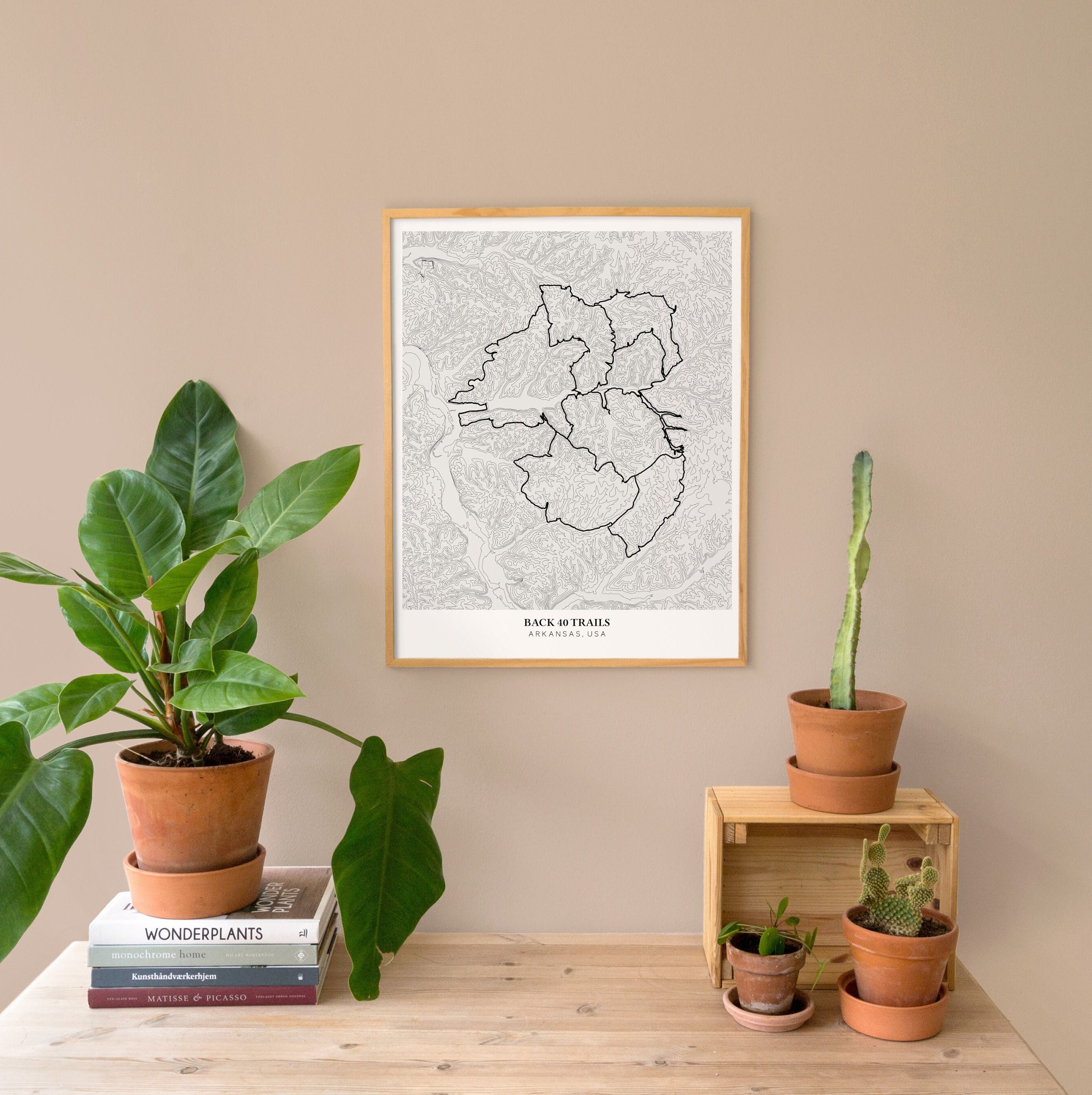 Back 40 Trails Topographic Map Printable Mountain Biking Map - Etsy