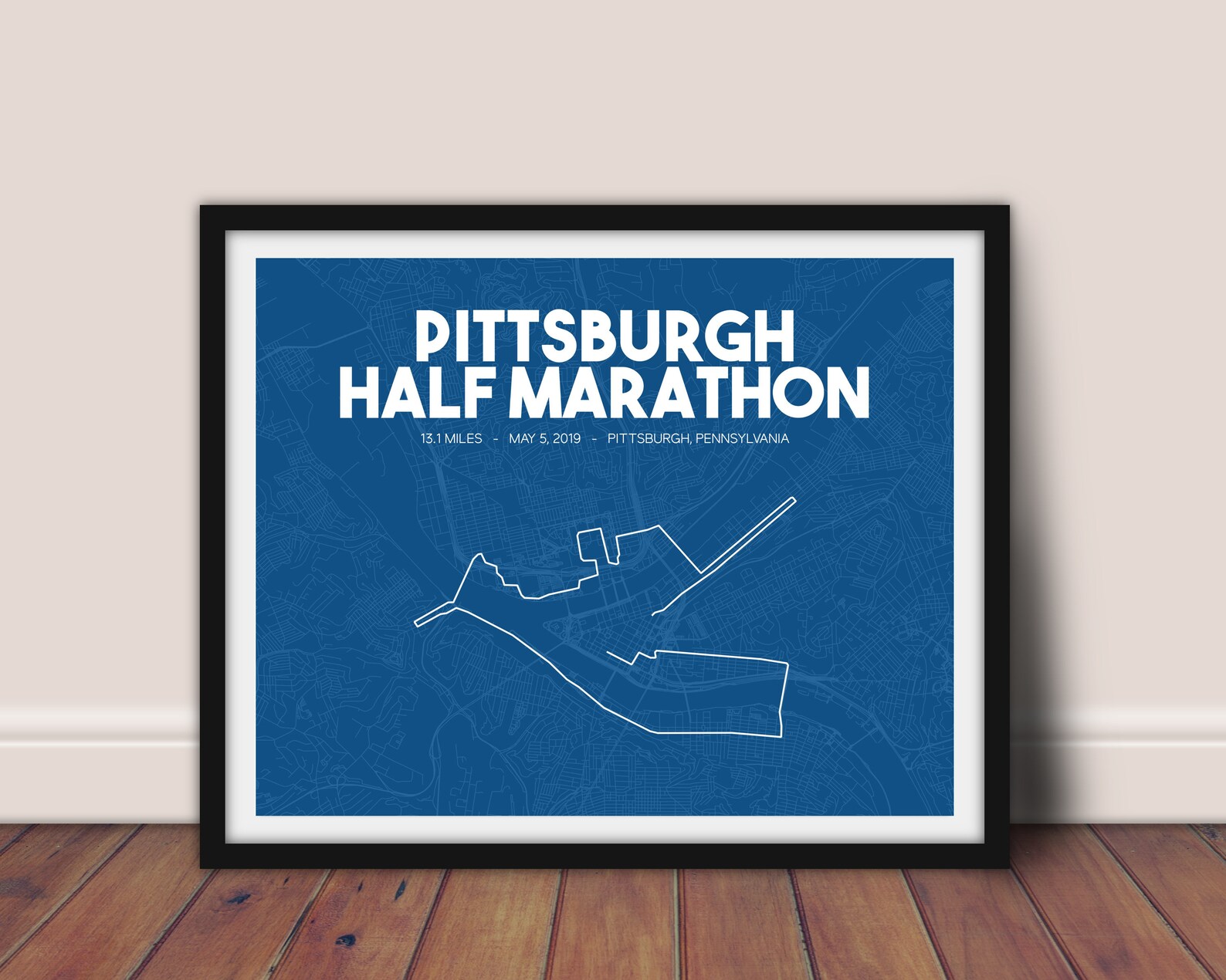 Pittsburgh Half Marathon Course Map 2019 Marathon Printable | Etsy