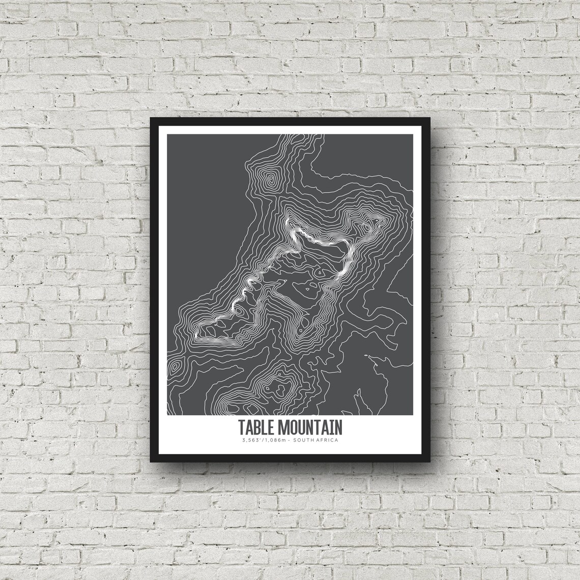 Table Mountain Topographic Map Cape Town Map South Africa - Etsy
