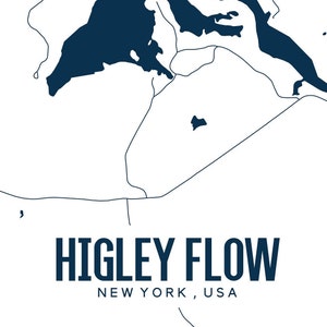 Higley Flow Printable Map Higley Flow NY Map Higley Flow - Etsy