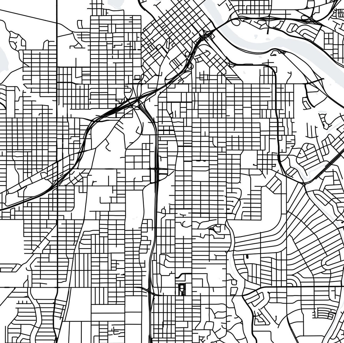 Shreveport Map Printable Shreveport Map Poster Louisiana Map - Etsy