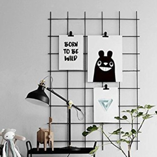 Black Wire Wall Grid SHELF Free Clips Wire Mesh Memo Board | Etsy