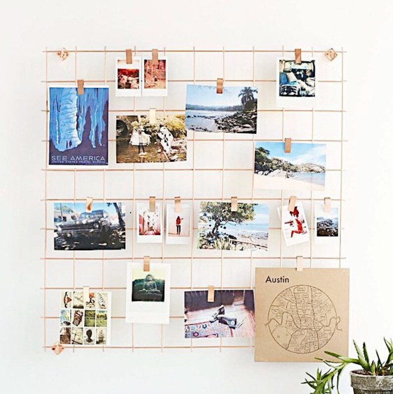 Gold Wire Wall Grid FREE Clips School Gold Photo Mesh Memo - Etsy