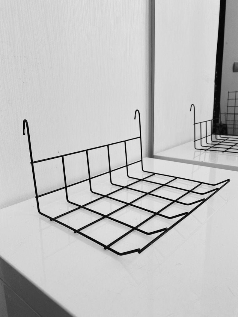 Black Shelf for Wire Wall Grid Wire Storage Basket for Wire - Etsy
