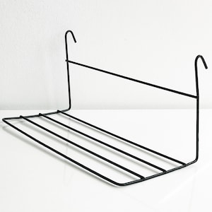 Black Shelf for Wire Wall Grid, Small Straight Shelf Rack for Mesh Memo ...