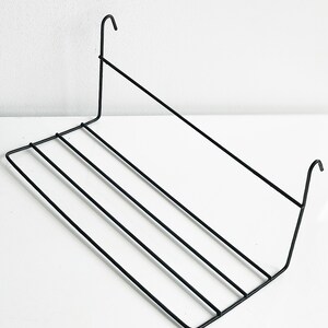 Black Shelf for Wire Wall Grid, Small Straight Shelf Rack for Mesh Memo ...