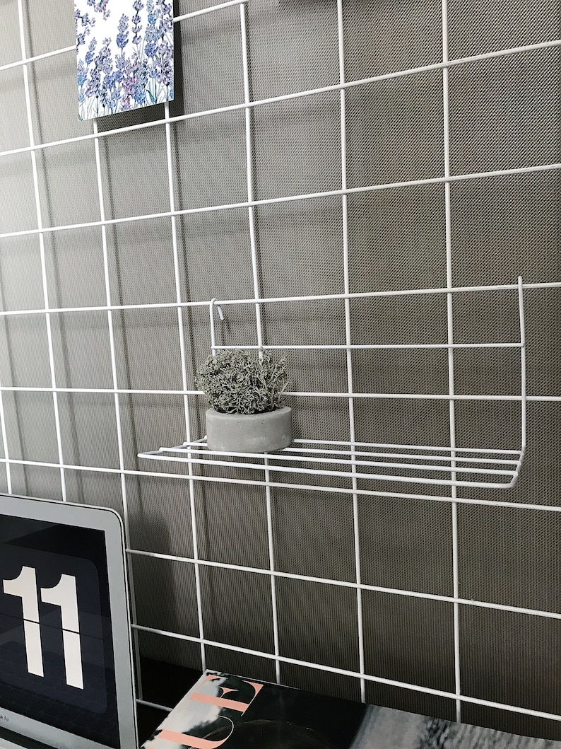 Black Shelf for Wire Wall Grid Small Straight Shelf Rack for - Etsy UK