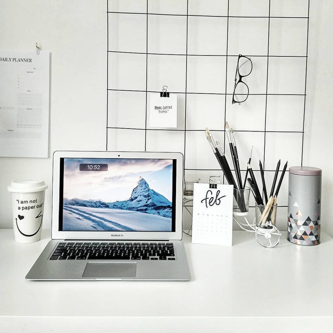 Large Black Wire Wall Grid Shelf FREE CLIPS Wire Mesh Memo - Etsy