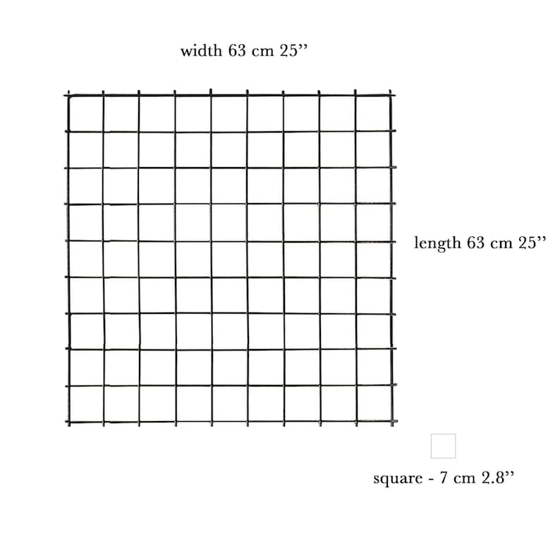 Black Wire Wall Grid SHELF FREE Clips Wire Mesh Memo - Etsy