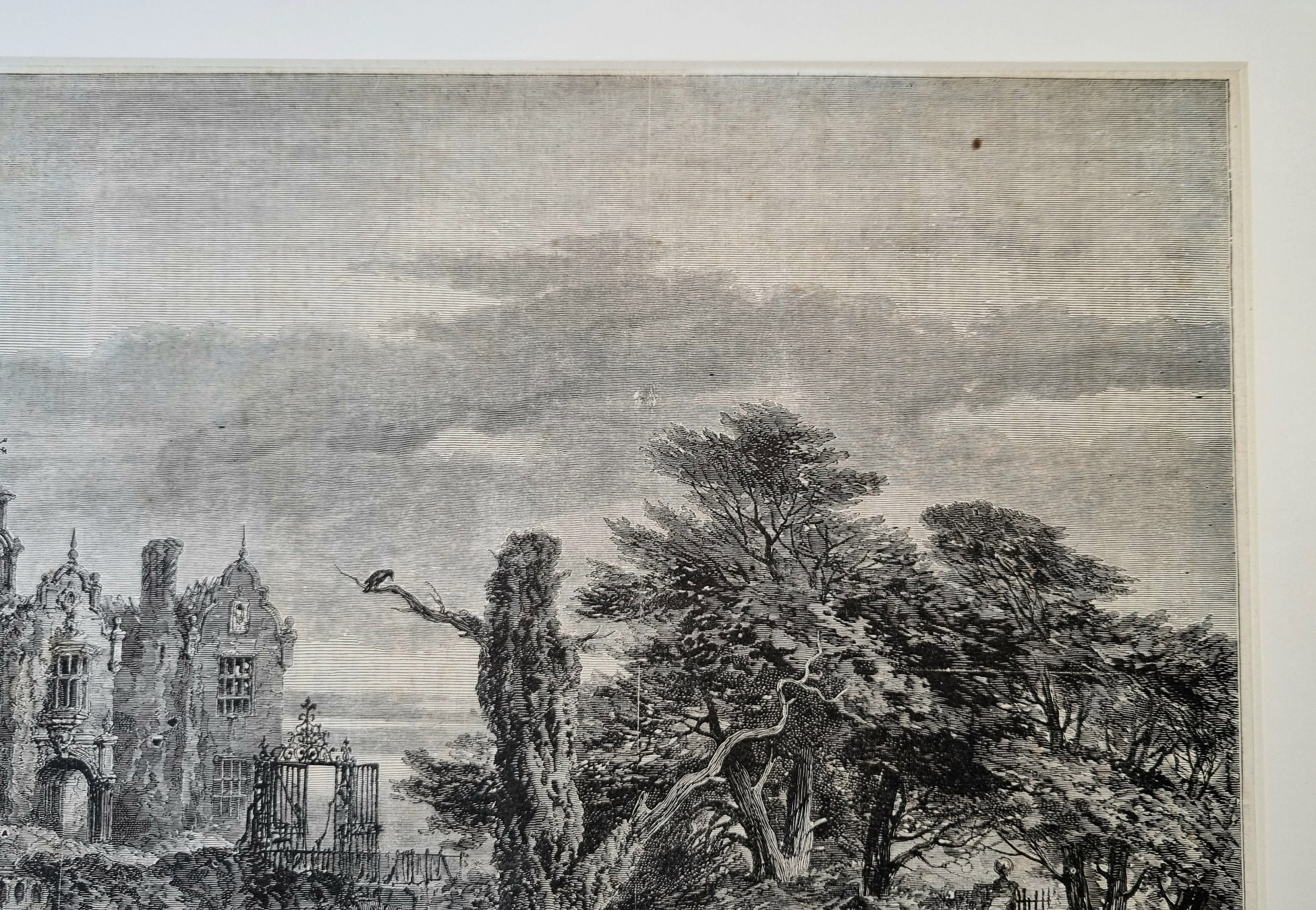 1860 Engraving of Sprites Hall by Samuel Read - Etsy