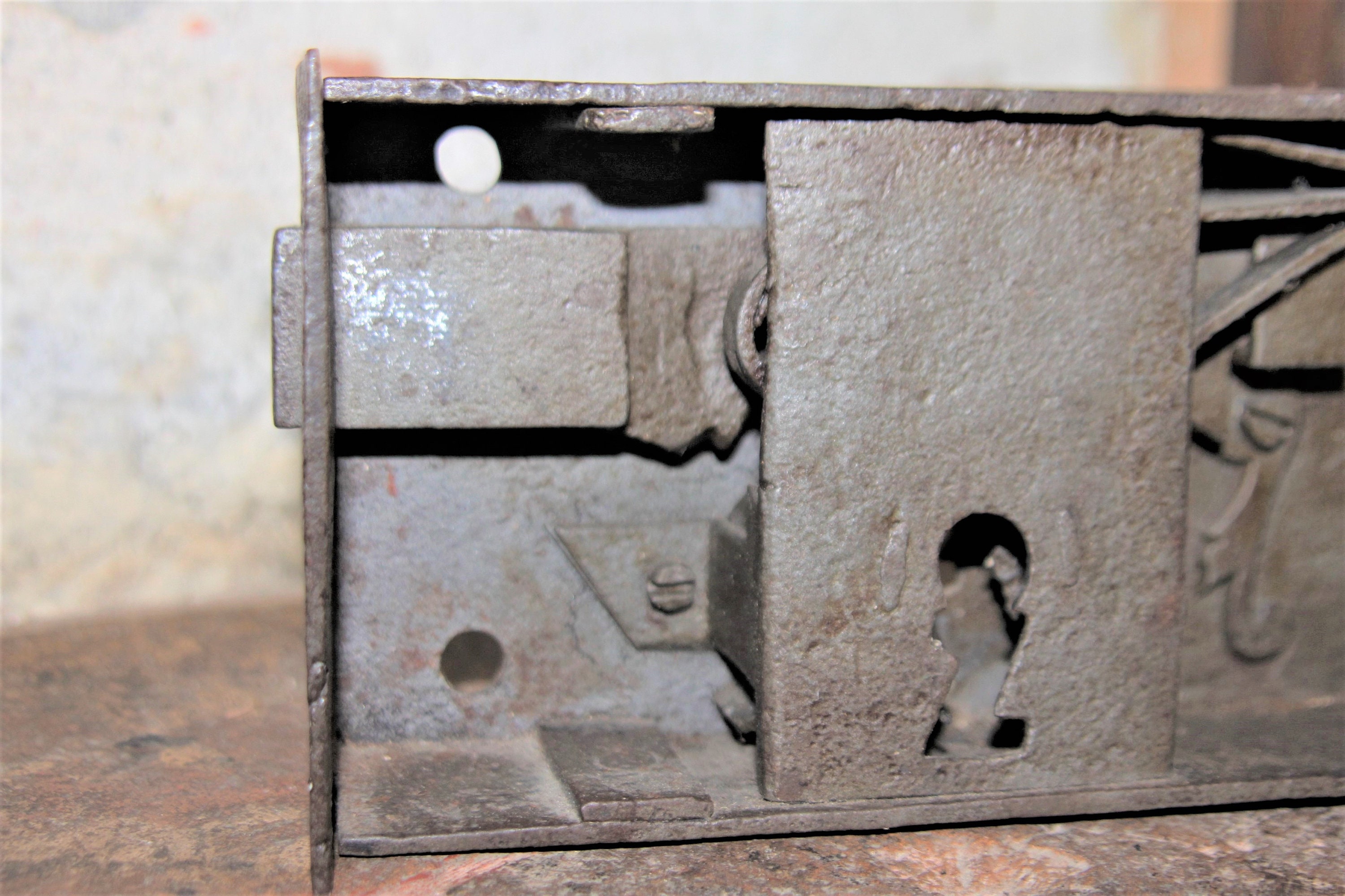 Early 19th Century French Rim Lock & Key With Integral Spring - Etsy