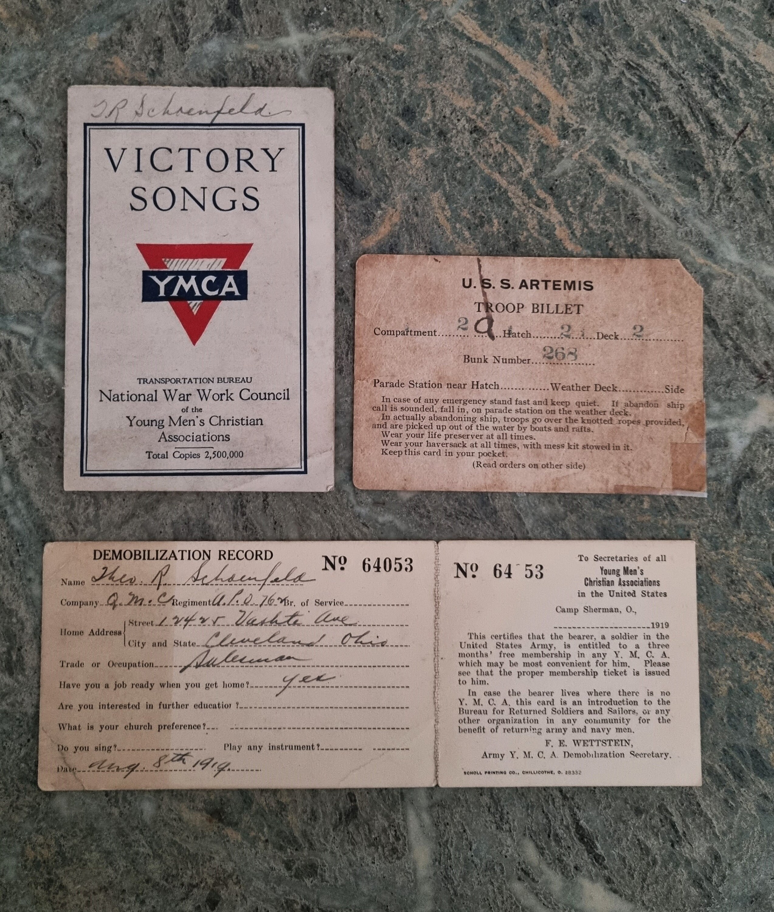 3 WWI Documents Which Belonged to an American Soldier - Etsy