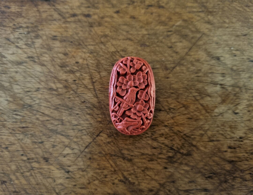 Chinese Cinnabar Bird Figure Hand Carved 19th Century - Etsy