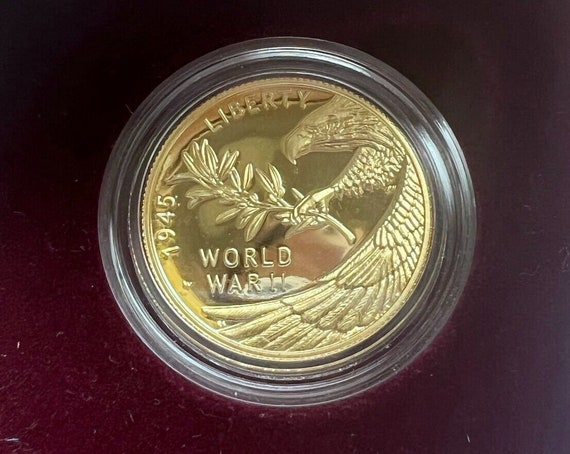1945 End of World War II 75th Anniversary Gold Coin - Gem