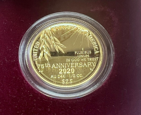 1945 End of World War II 75th Anniversary Gold Coin - Gem
