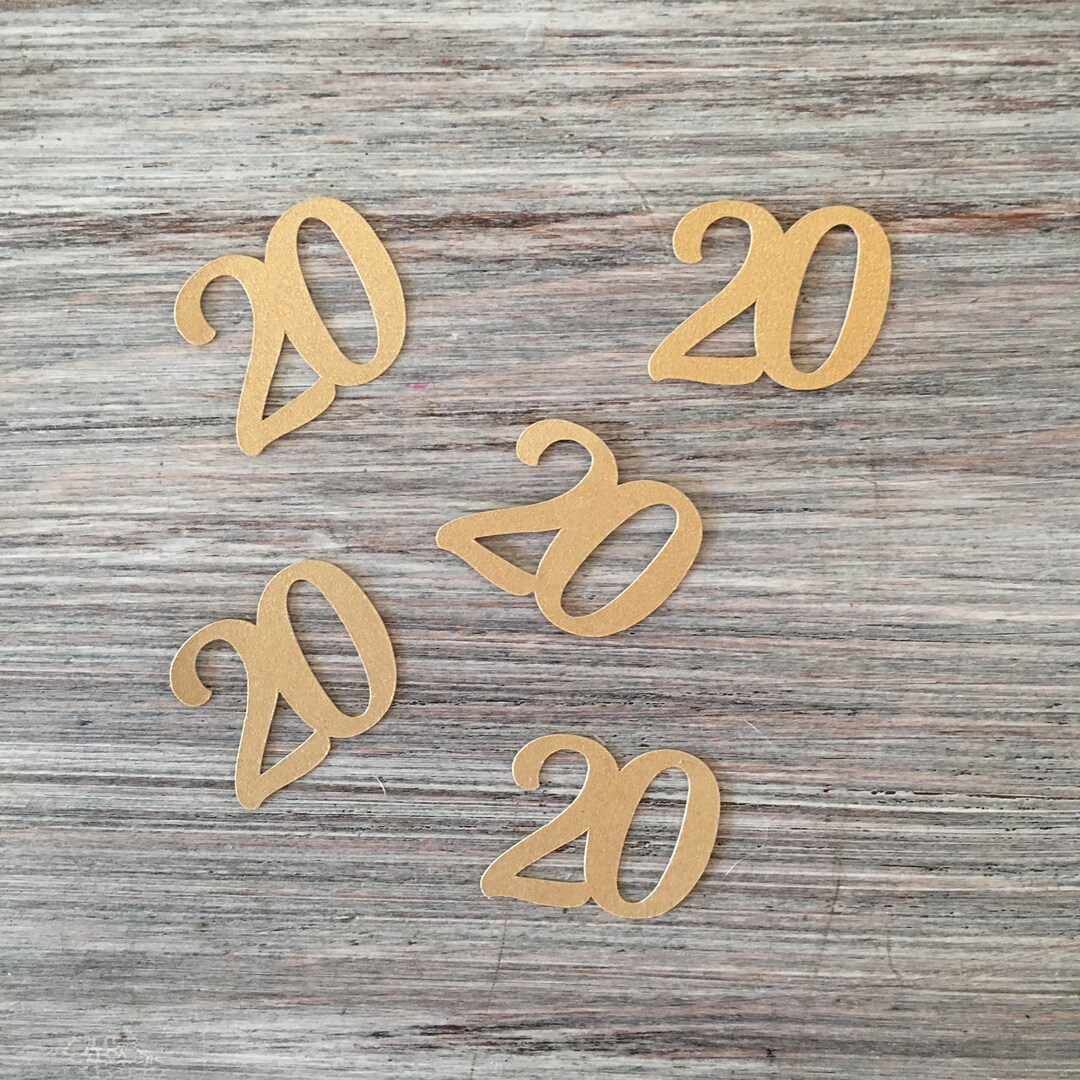 Custom Script Number Confetti, Birthday Party Confetti, Age Confetti ...