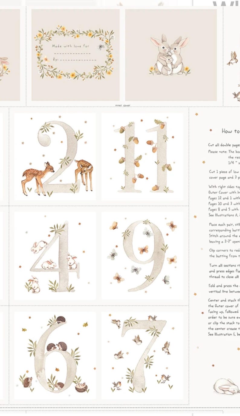 Count on Me Counting Book Panels - Etsy