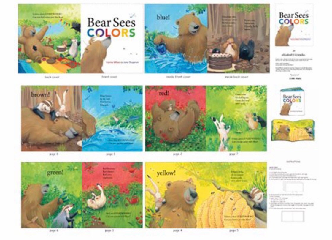 Bear Sees Colors Book Panels | Etsy