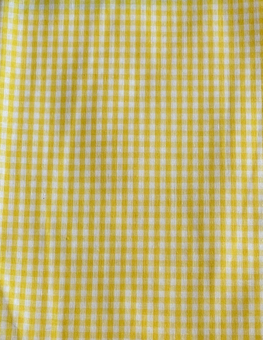 Yellow Gingham Fabric by the Yard - Etsy