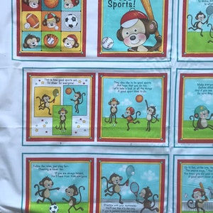 Good Sport Monkey Book Panels - Etsy