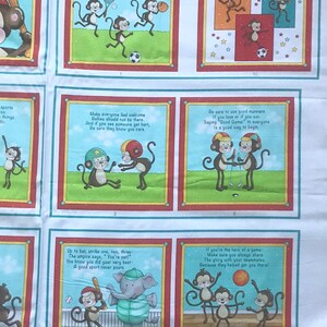 Good Sport Monkey Book Panels - Etsy