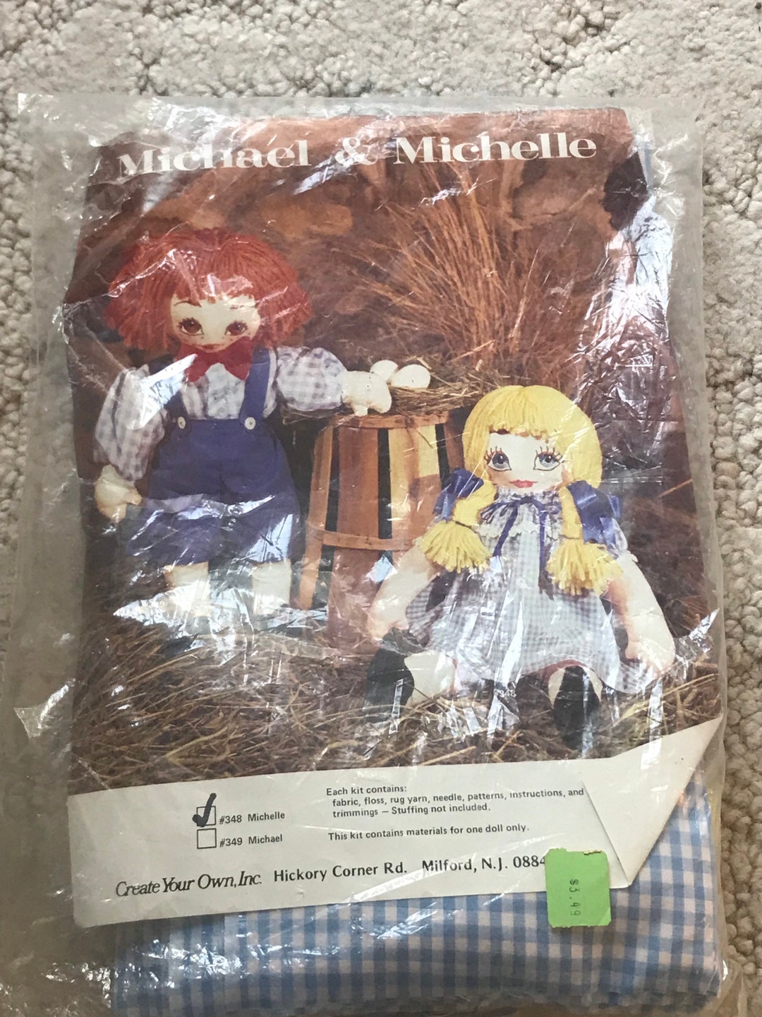 Vintage Michael & Michelle Yarn Doll Kit Michelle Doll Only - Etsy