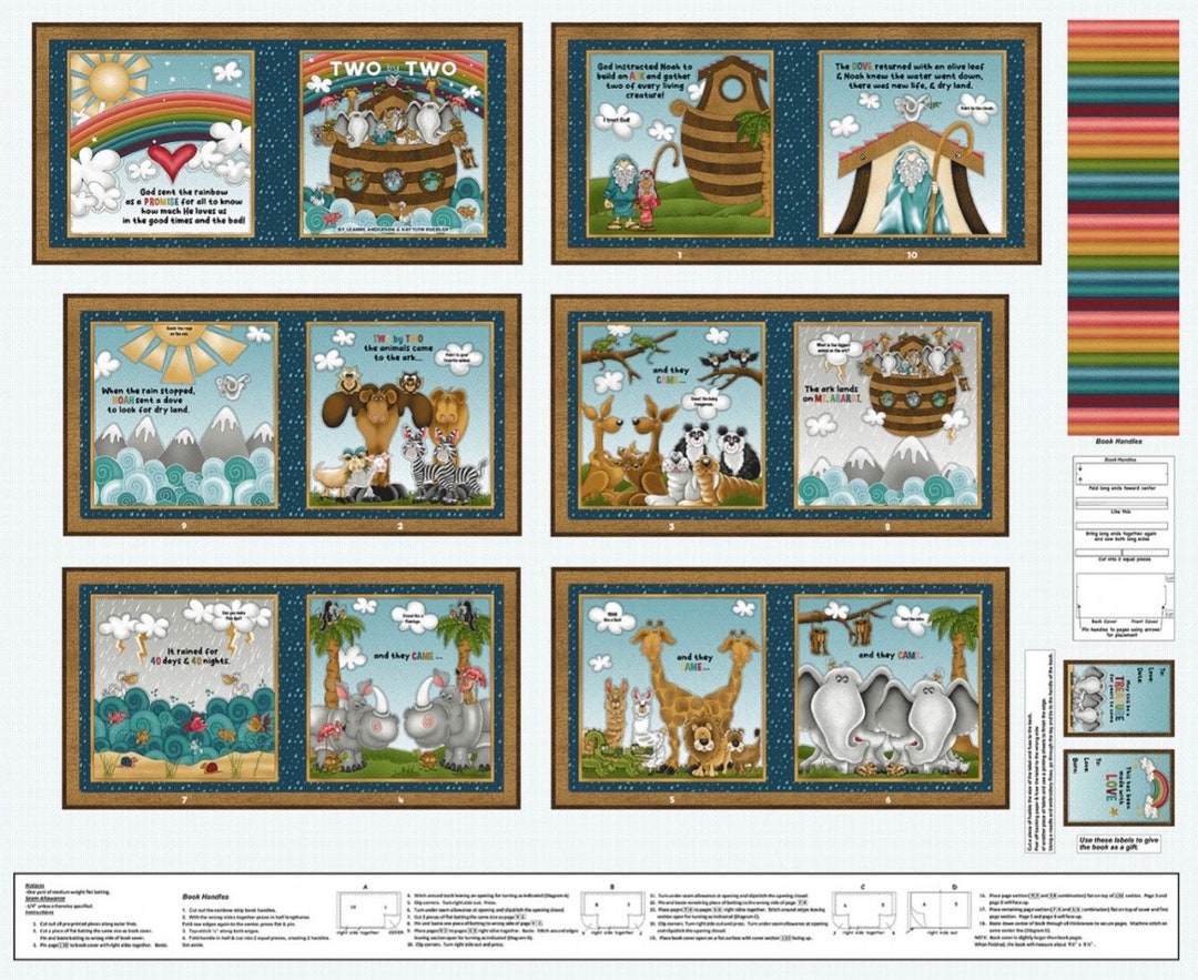 Two by Two Noah’s Ark Book Panels With Handle - Etsy