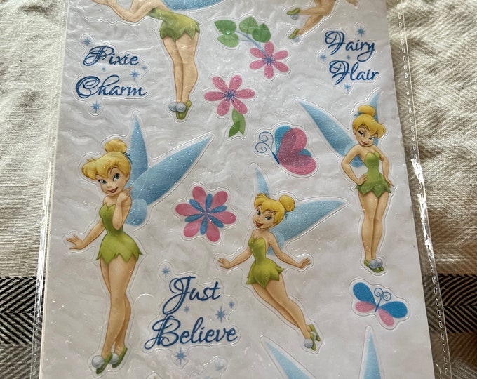 Disney Tinker Bell Stickers 1 Sheet - Etsy