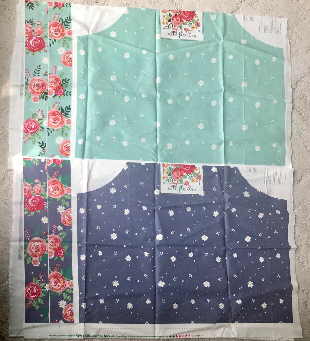 Poppy & Posey Apron Panel in Your Choice of Color - Etsy
