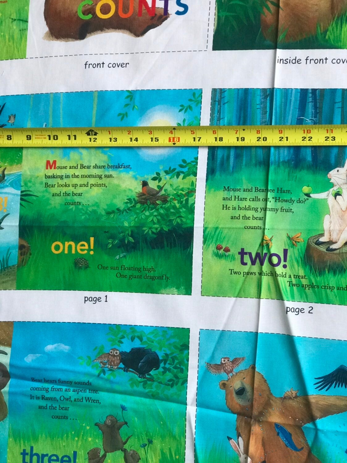 Bear Counts Book Panels - Etsy