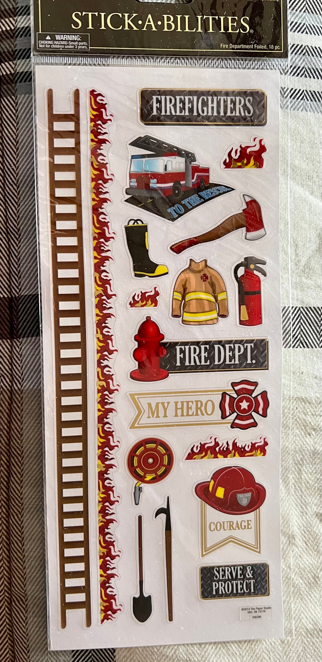 Fire Department Foiled Firefighter Stickers Stck-a-bilities - Etsy